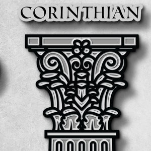 Layered 3D Classical Order Columns SVG File Cardstock SVG Instant ...