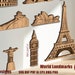 Multilayer Individual World Landmarks Laser Cut File 3D Layered World ...