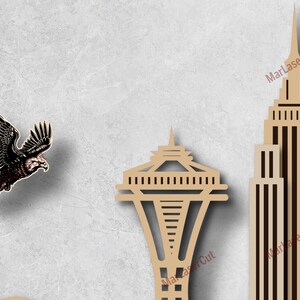 Multilayer USA Landmarks Laser Cut File 3D Layered United States ...