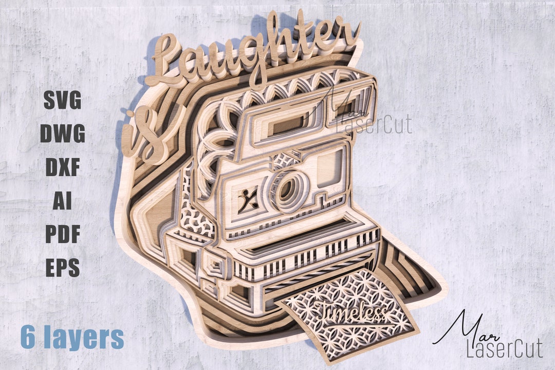 Vintage Camera Laser Cut File SVG Camera Vector Design Glowforge File ...
