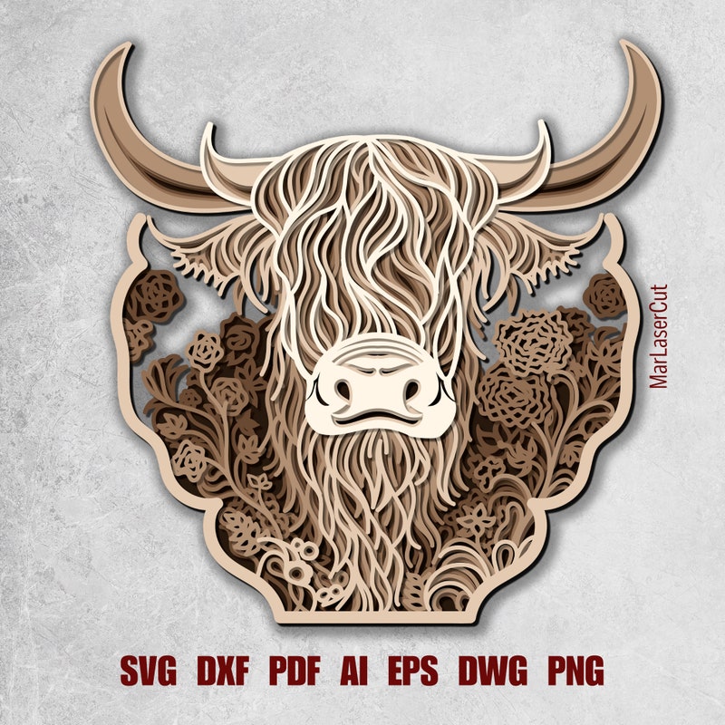 Highland Cow Wood Cutout Pattern - Etsy