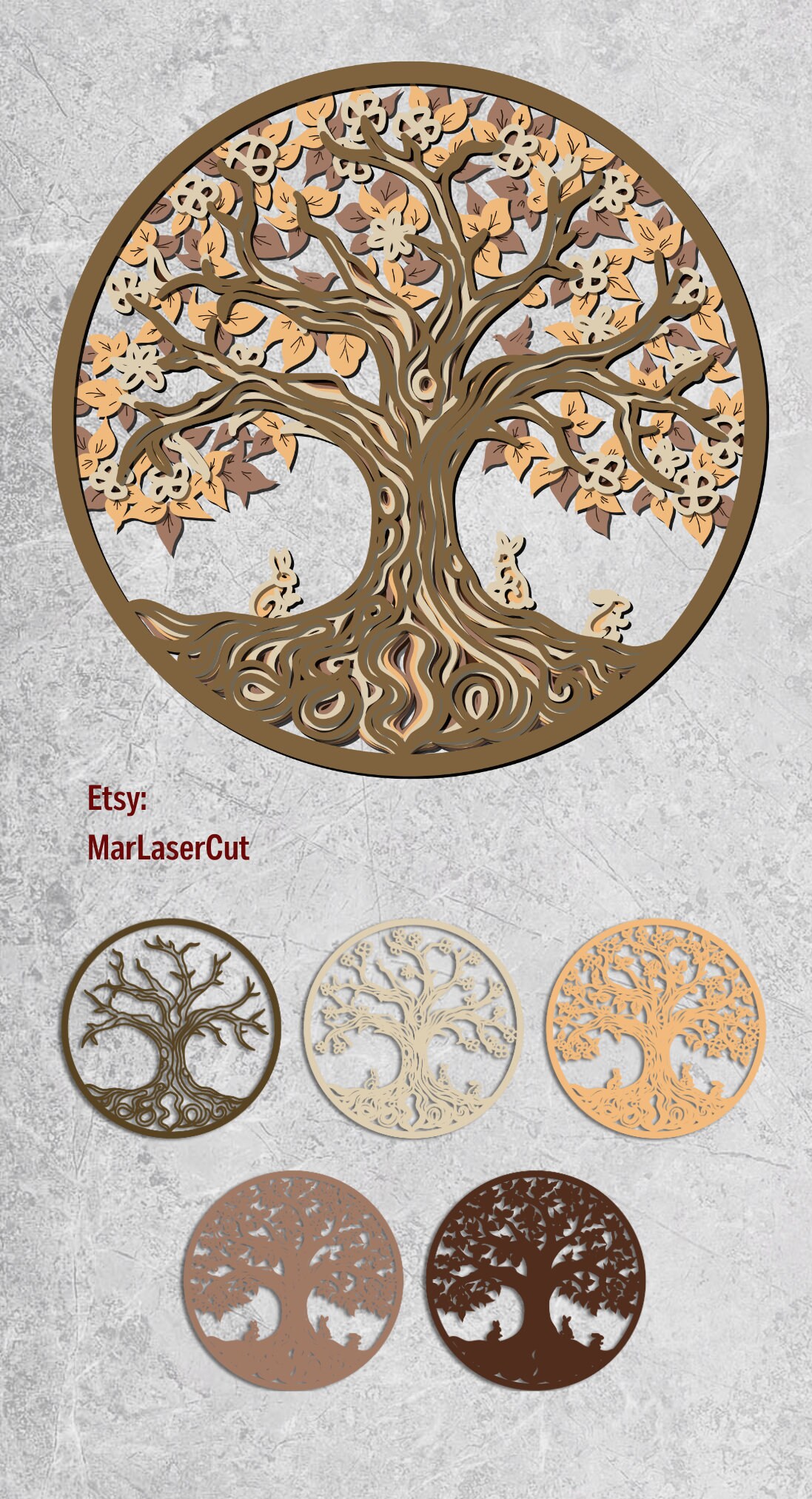 Tree of Life Layered SVG Tree of Life Svg Cut File 3d Layer Tree of ...