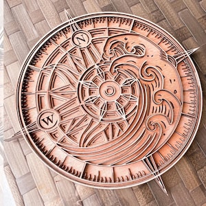 Nautical Compass SVG Compass Laser Cut File SVG Layered Nautical SVG ...