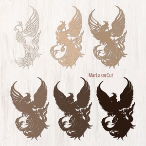 Multilayer Phoenix Laser Cut File 3D Layered Phoenix Paper Cut SVG ...
