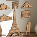Multilayer Individual World Landmarks Laser Cut File 3D Layered World ...