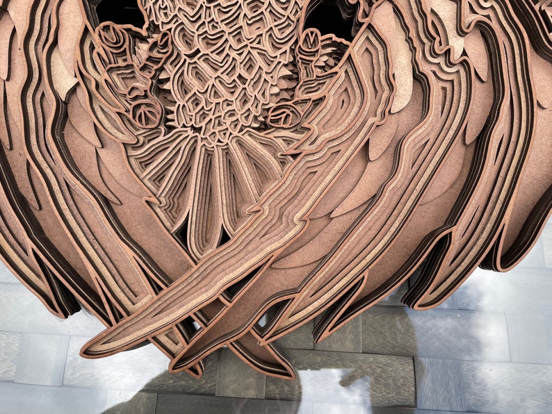 Eagle Laser Cut 3D File SVG Instant Download Vector Pattern - Etsy