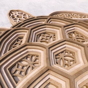 Sea Turtle Laser Cut File Multilayer SVG Instant Download Vector ...