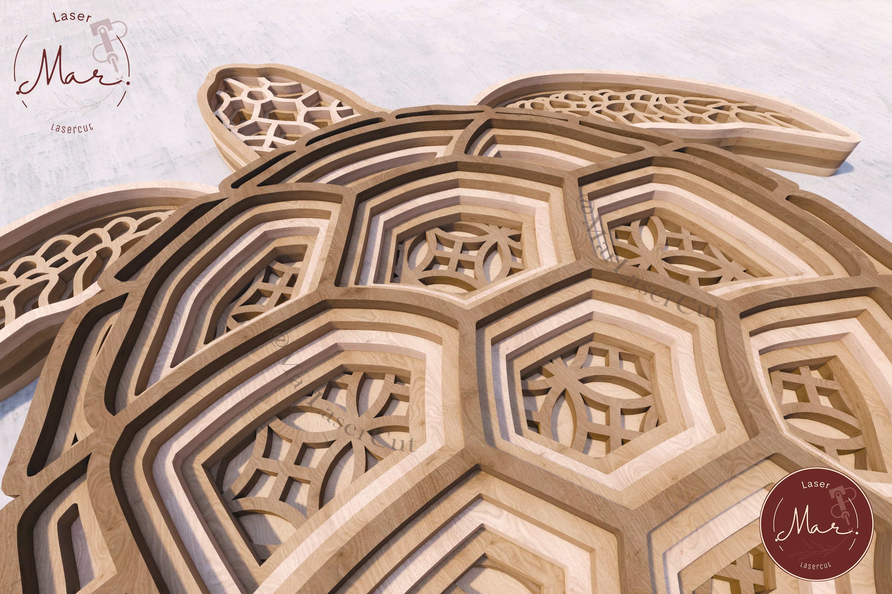 Sea Turtle Laser Cut File Multilayer SVG Instant Download - Etsy Canada