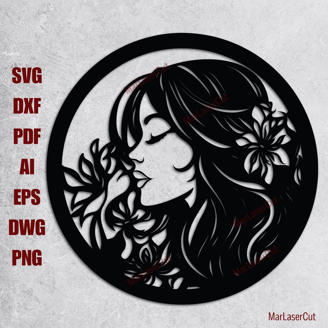 Multilayer Women Laser Cut File Mothers Day SVG Layered Svg Files Dxf ...