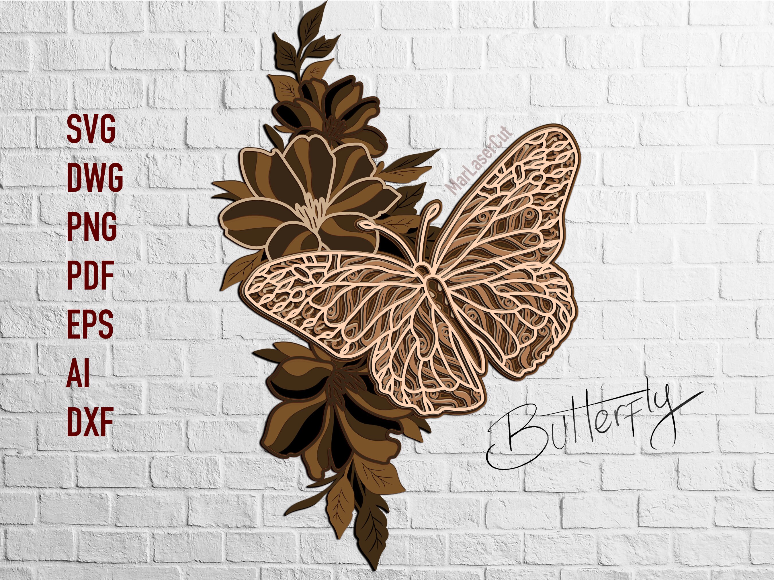 Butterfly Laser Cut File SVG Instant Download Vector Pattern - Etsy ...