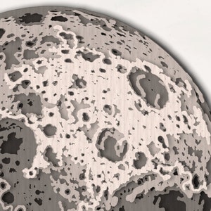 4 Layers Multilayer Full Moon Laser Cut 3D File SVG Detailed Moon Laser ...