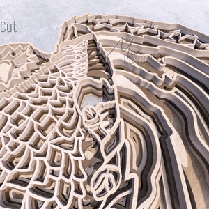 Multilayer American Eagle Laser Cut File 3D Layered Eagle Layered Dxf ...