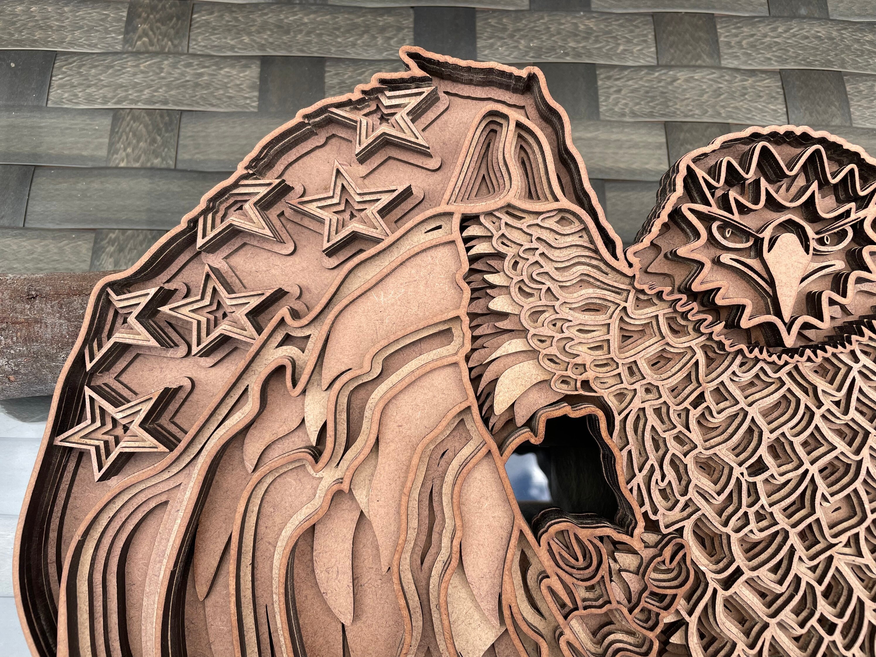 Eagle Laser Cut 3D File SVG Instant Download Vector Pattern - Etsy ...