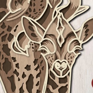 Layered Giraffe Mandala SVG: Laser Cut File, 3D Plywood Template ...