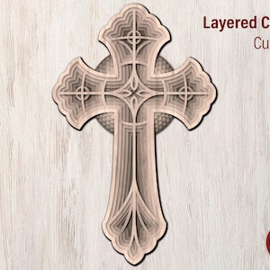 Layered Cross Laser Cut File 3D Multilayer Cross Layered Plywood ...