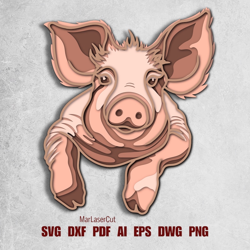 Papercraft 3d Pig - Etsy