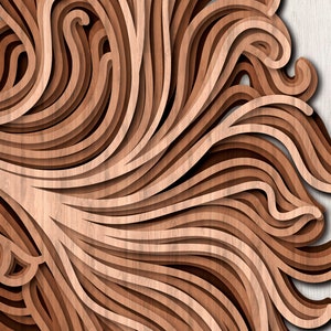 Multilayer Rooster - Chicken Laser Cut File 3D Layered Rooster Layered ...