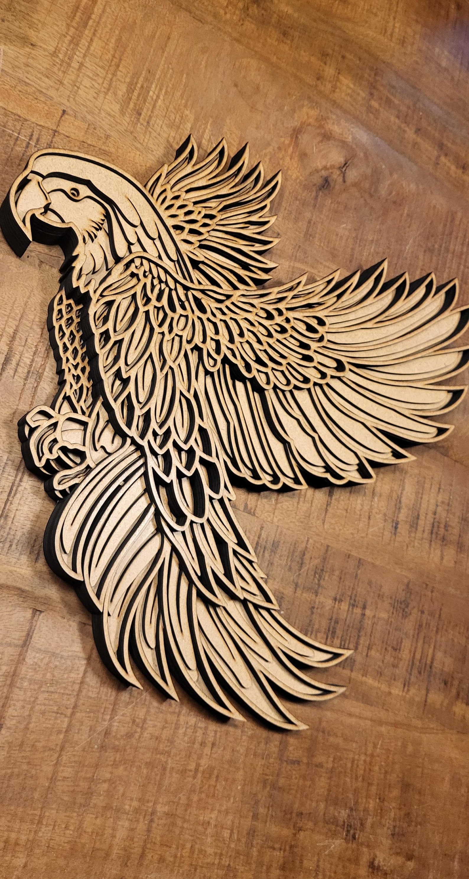 Multilayer Parrot Laser Cut File 3D Layered Parrot Paper Cut File SVG ...