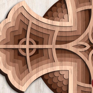 Layered Cross Laser Cut File 3D Multilayer Cross Layered Plywood ...