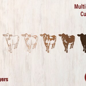 Multilayer Angus Cow Laser Cut File 3D Layered Cow Layered Dxf Dwg ...
