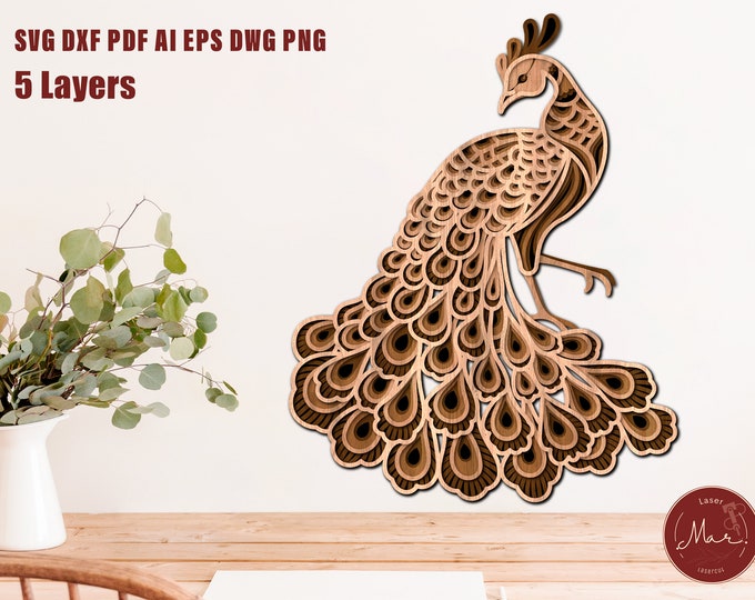 Multilayer Hummingbird Laser Cut 3D File SVG Mothers Day Multilayer ...
