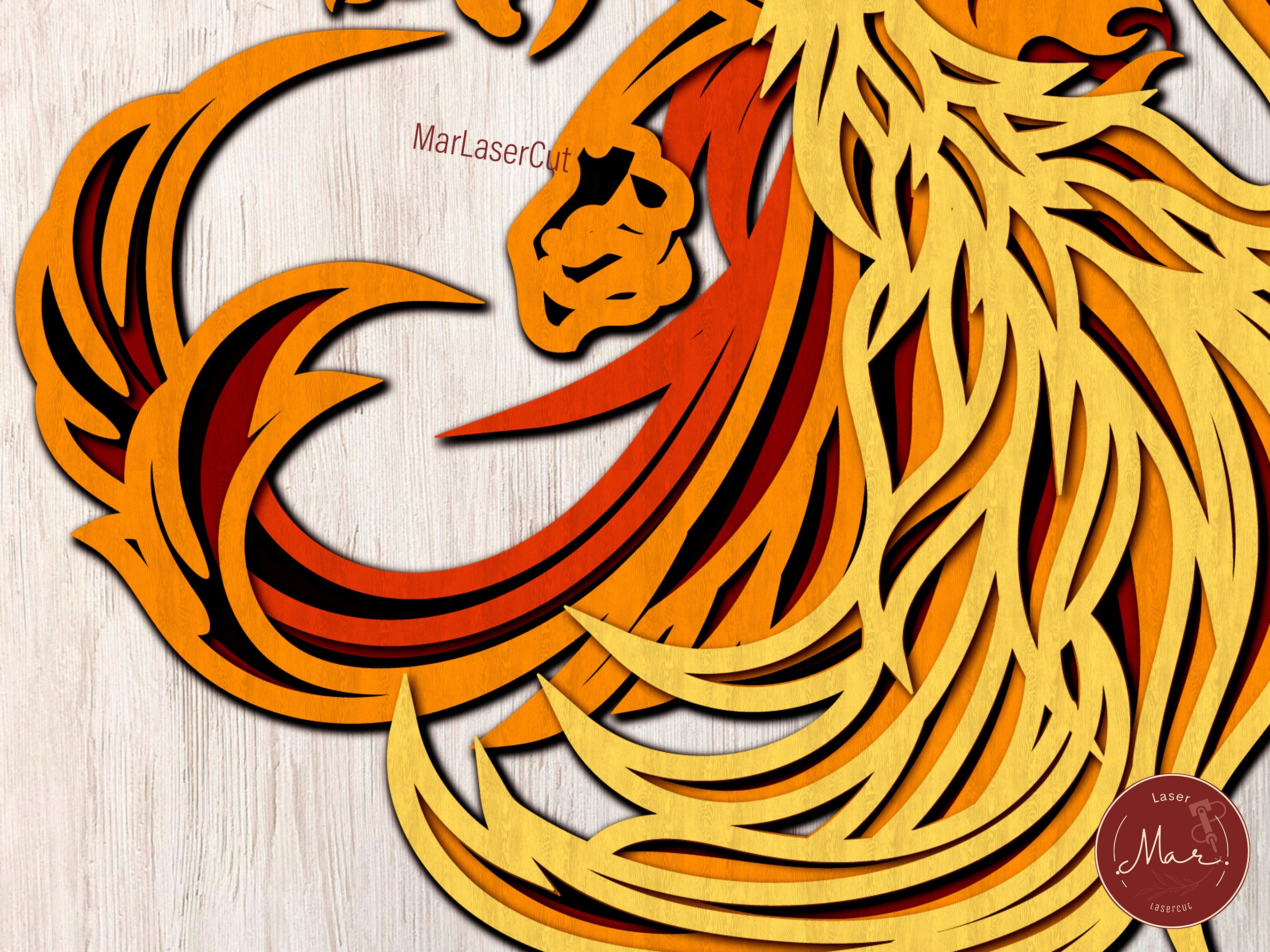 Multilayer Phoenix Laser Cut File 3D Layered Phoenix Paper Cut SVG ...