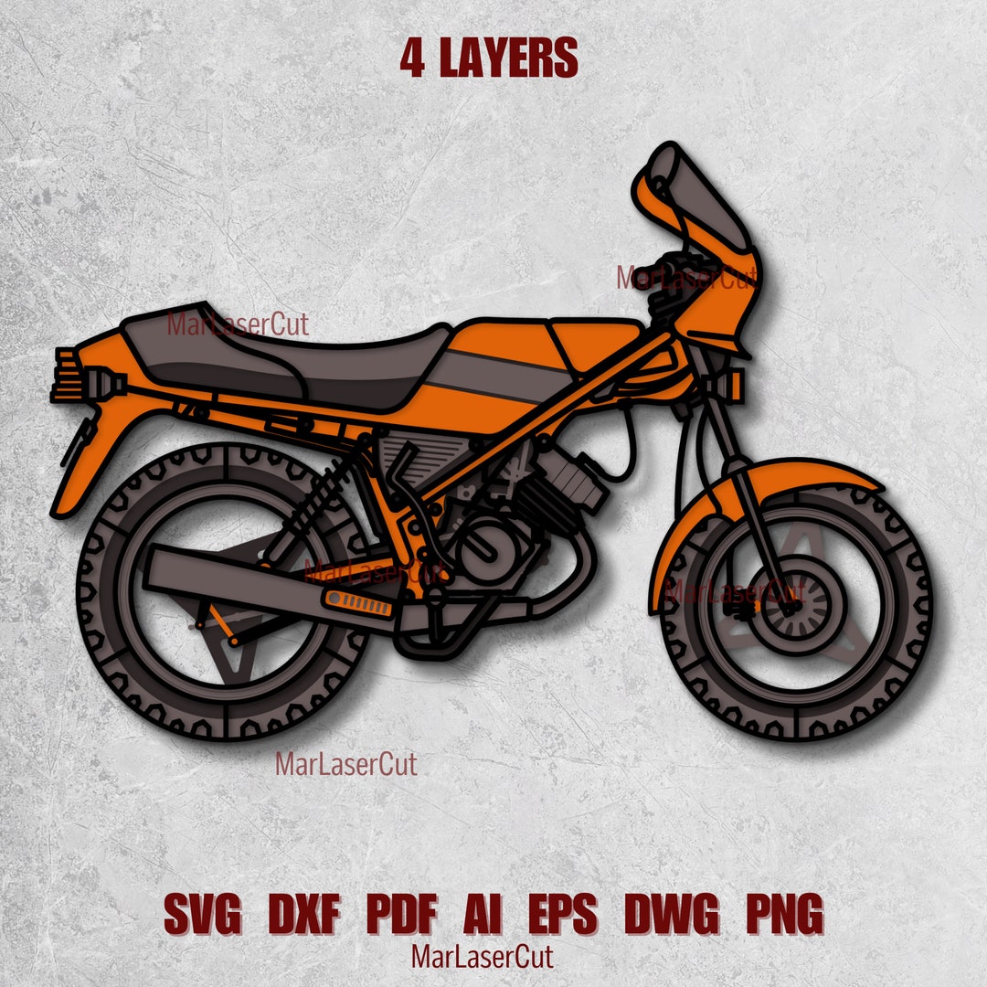 Motorcycle SVG Laser Cut Layer File 3d, Motorbike Mandala SVG File ...