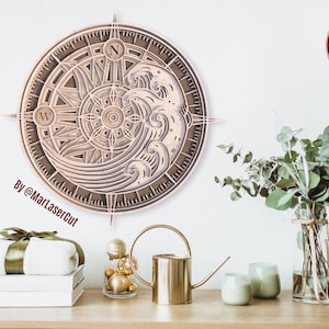 Nautical Compass SVG Compass Laser Cut File SVG Layered Nautical SVG ...