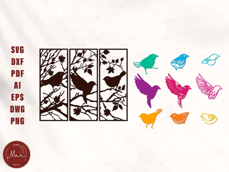 Multilayer Bird Laser File 3D Layered Bird Layered Dxf Dwg Plywood ...