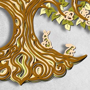 Tree of Life Layered SVG Tree of Life SVG Cut File 3d Layer Tree of ...