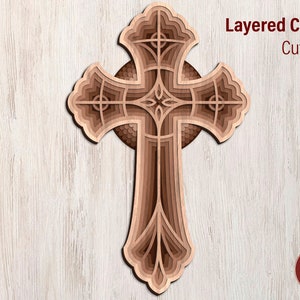Layered Cross Laser Cut File 3D Multilayer Cross Layered Plywood ...