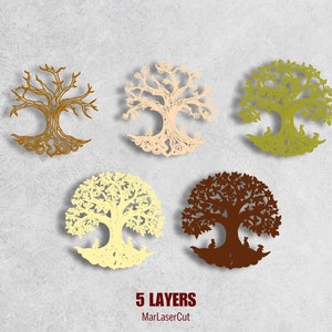 Tree of Life Layered SVG Tree of Life SVG Cut File 3d Layer Tree of ...