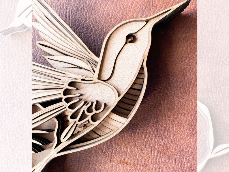 Multilayer Hummingbird Laser Cut 3D File SVG Mothers Day - Etsy