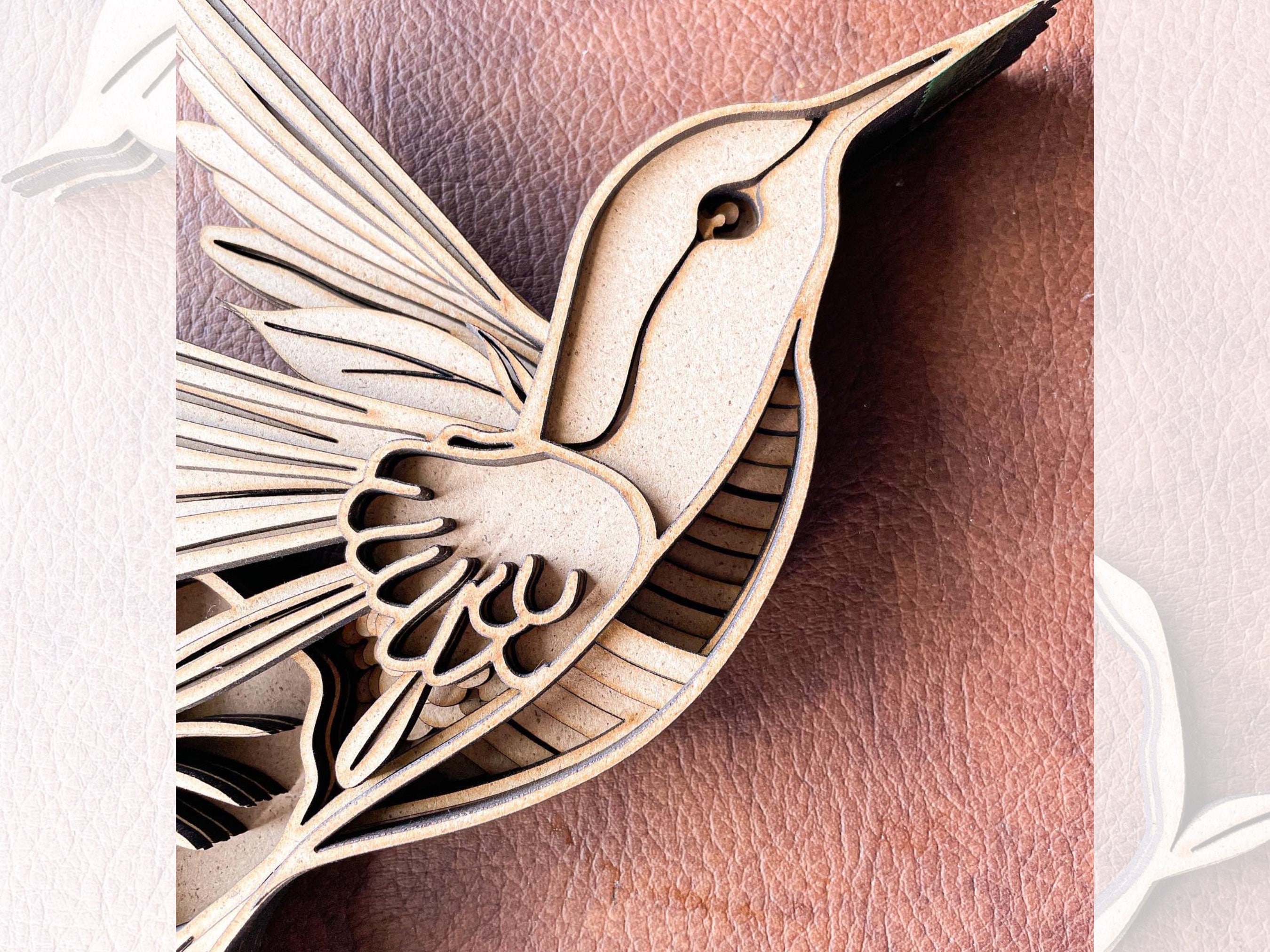 Hummingbird Laser Cut 3D File SVG Mothers Day Multi Layer Laser Cut SVG ...
