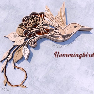 Hummingbird Laser Cut 3D File SVG Instant Download Vector - Etsy