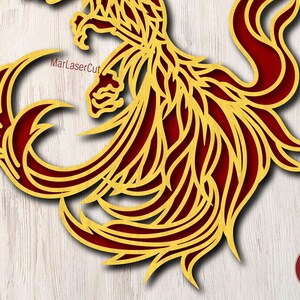 Multilayer Phoenix Laser Cut File 3D Layered Phoenix Paper Cut SVG ...