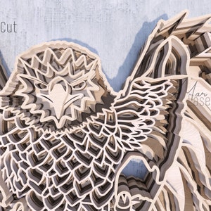 Multilayer American Eagle Laser Cut File 3D Layered Eagle Layered Dxf ...