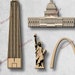 Multilayer Individual USA Landmarks Laser Cut File 3D Layered United ...
