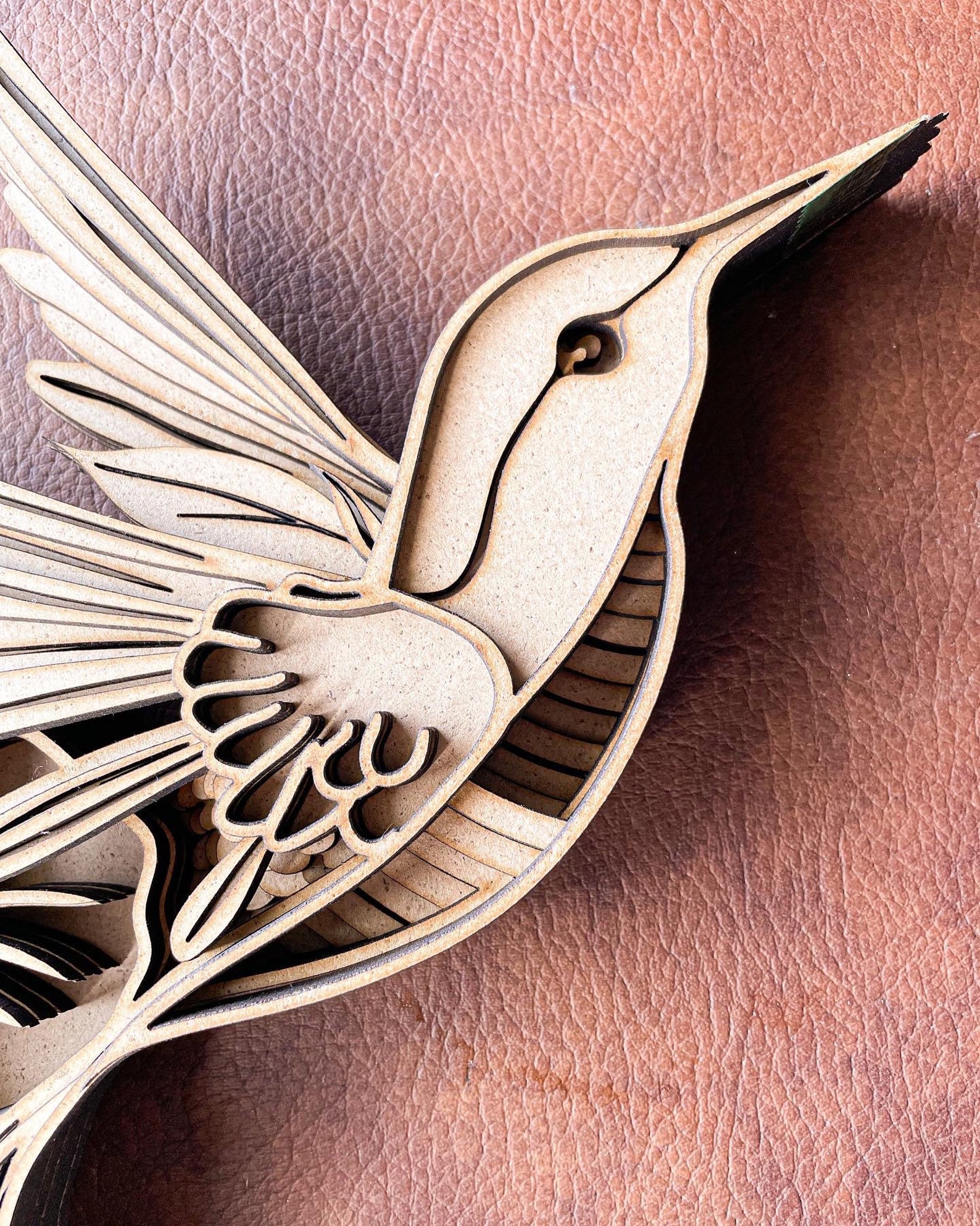 Multilayer Hummingbird Laser Cut 3D File SVG Mothers Day Multilayer ...