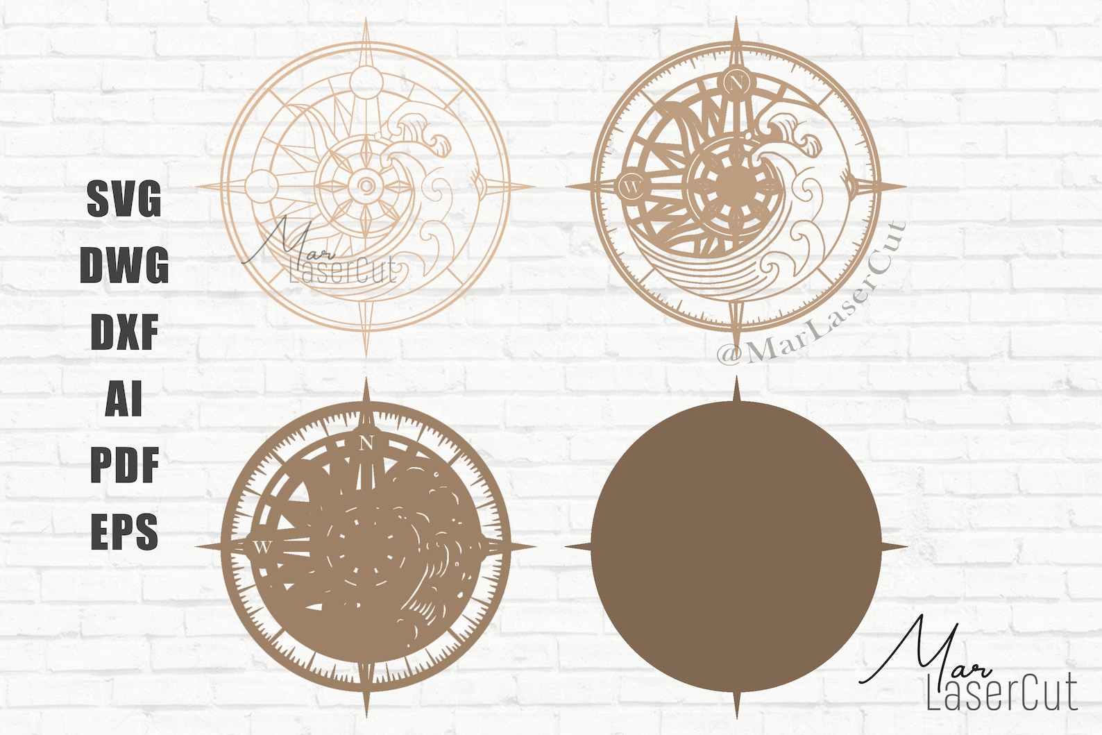 Digital File 4 Layer Laser Cut File DXF SVG Multi-layer Files Nautical ...