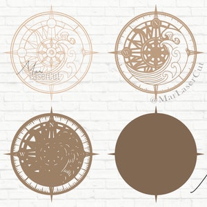 Digital File 4 Layer Laser Cut File DXF SVG Multi-layer Files Nautical ...