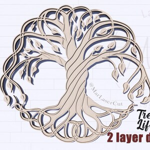 Layered Tree of Life Laser Cut Files 3D Laser Cut Layered Tree SVG ...
