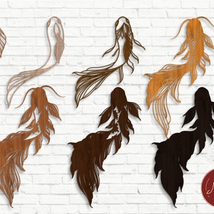 Multilayer Koi Fish Laser Cut Asia Koi Layered SVG Koi Paper Cut Fish ...