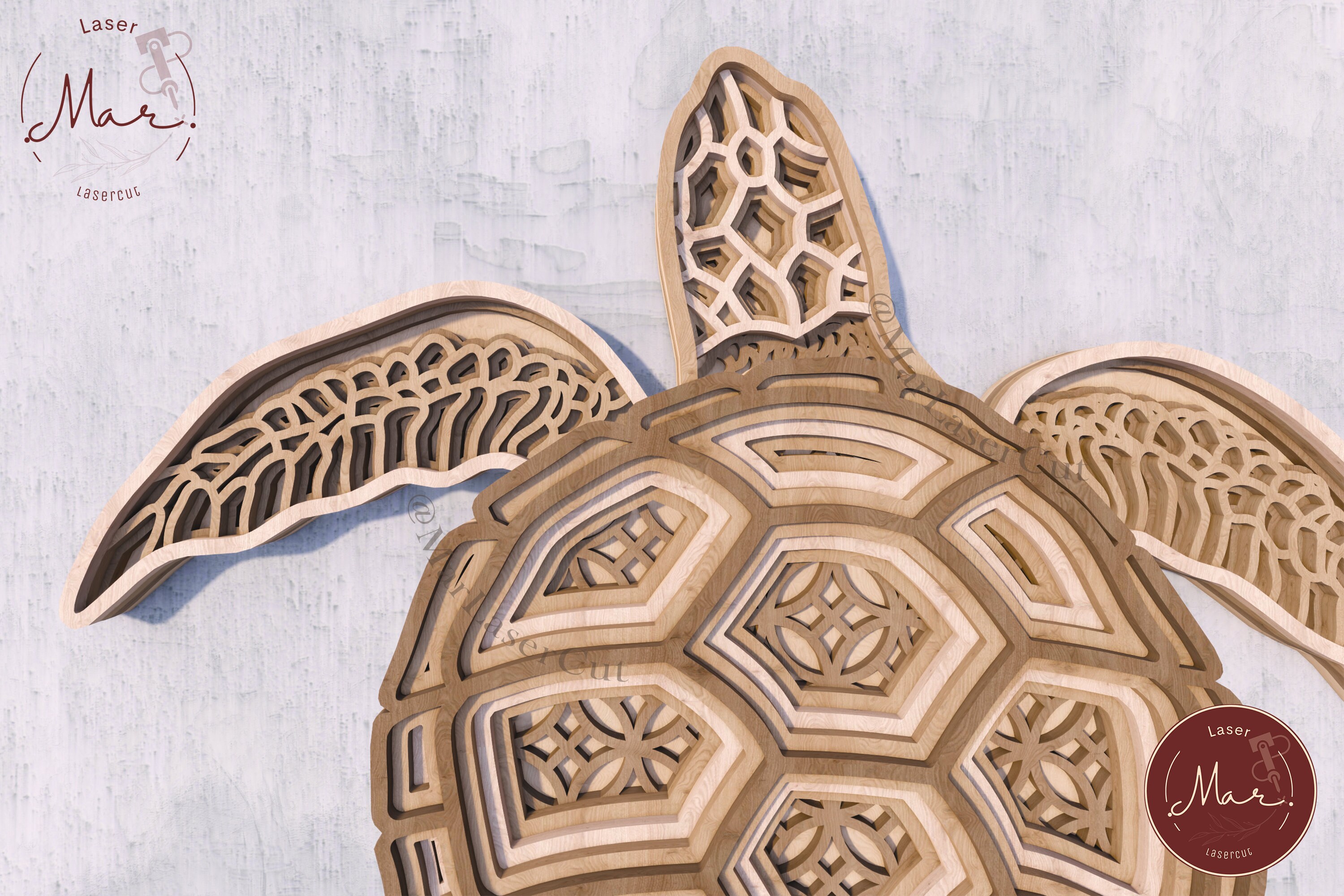 Sea Turtle Laser Cut File Multilayer SVG Instant Download - Etsy Canada