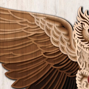 Multilayer Owl Laser Cut File Owl Mandala SVG Layer Owl CNC Multilayer ...