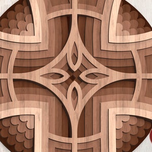 Layered Cross Laser Cut File 3D Multilayer Cross Layered Plywood ...