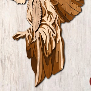 Layered Angel Laser Cut File Happy Easter 3D SVG Cutting File Angel ...