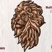 Multilayer Lion Laser Cut File 3D Layered Safari Laser Cut Dxf Dwg Lion ...