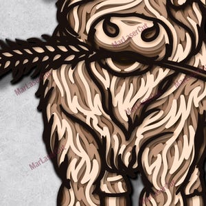 Highland Cow Laser Cut File Multilayer Highland Cow SVG Layered Svg ...