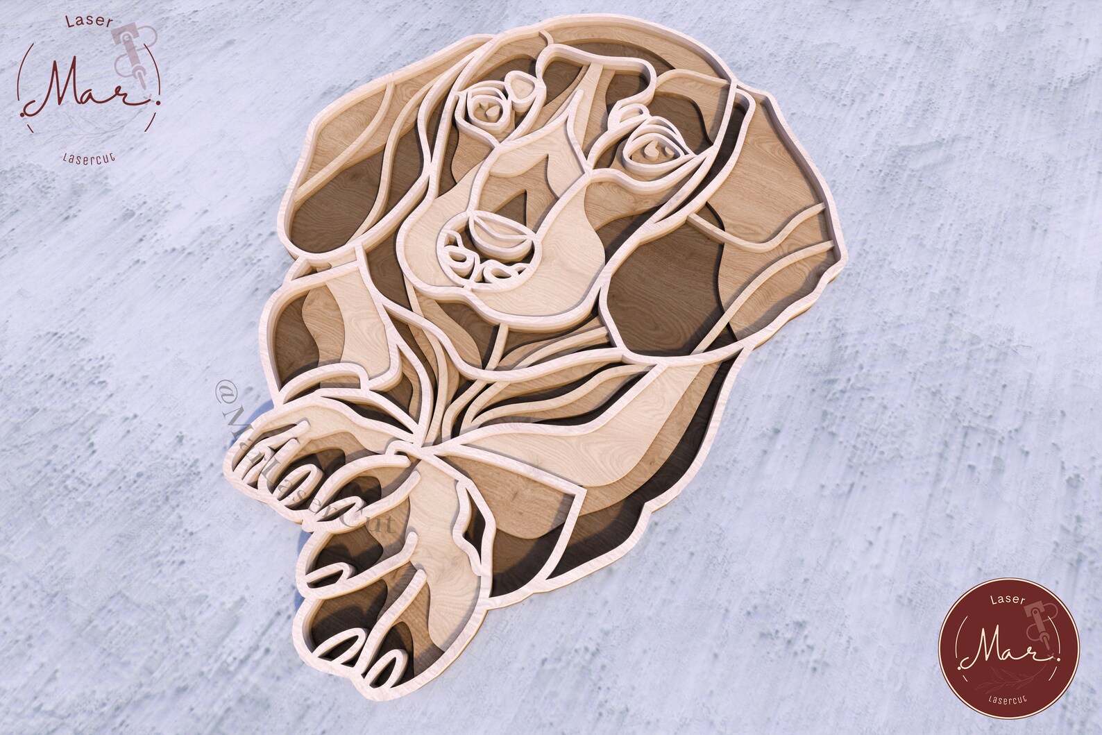 Dashchund Laser Cut 3D File SVG Instant Download Vector - Etsy